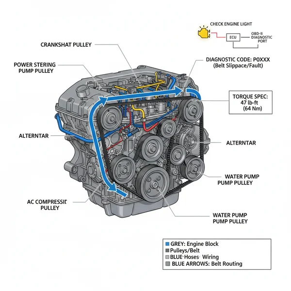 Honda Pilot Serpentine Belt Diagram: Routing & Installation - DiagramInfo