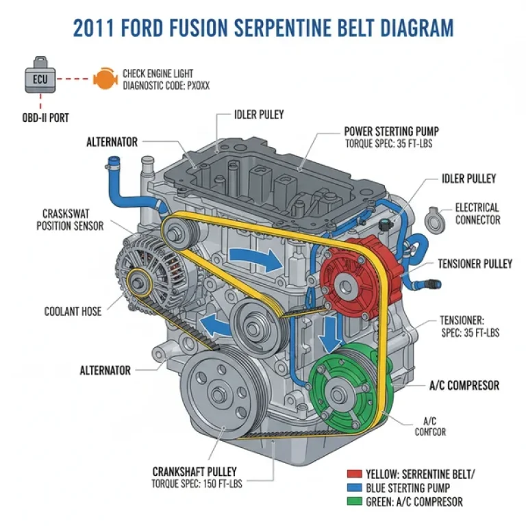 Honda Civic Serpentine Belt Diagram: Route & Install Guide - DiagramInfo