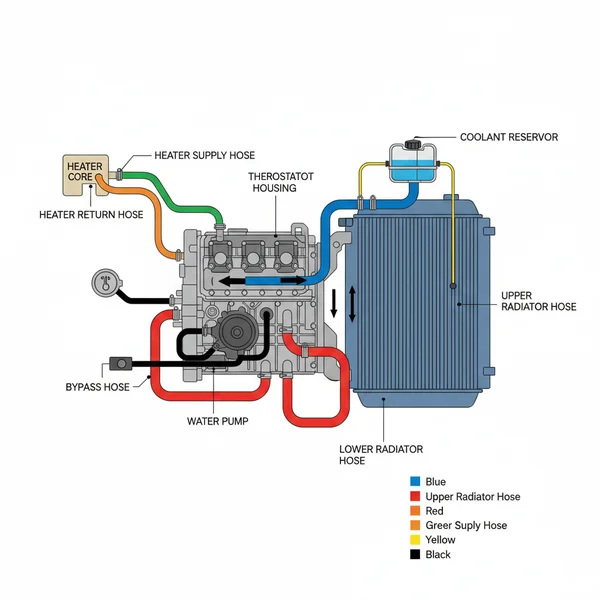 Ford Escape Coolant Hose Diagram: Routing and Layout - DiagramInfo