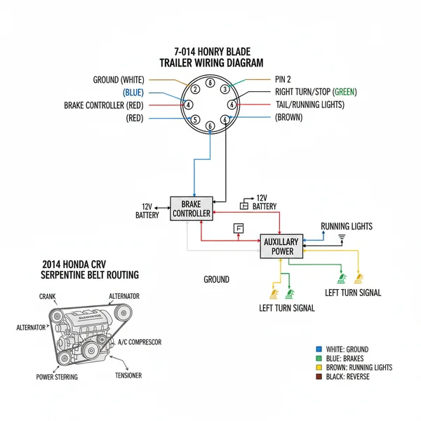 Honda CRV Serpentine Belt Diagram: Trailer Wiring Guide - DiagramInfo
