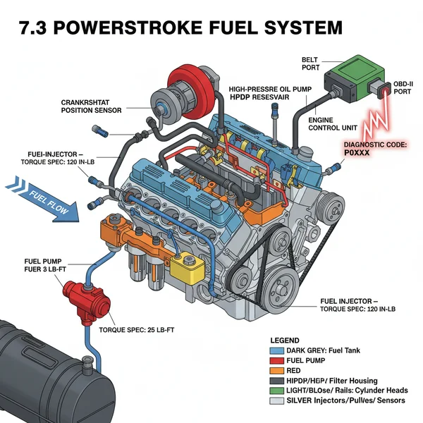 7.3 Powerstroke Fuel System Diagram: Troubleshooting & Repair - DiagramInfo