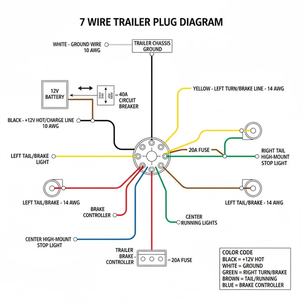 7 Wire Trailer Plug Diagram: Wiring and Installation - DiagramInfo