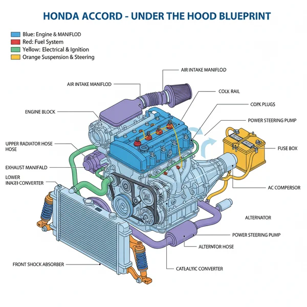 Blueprint Honda Accord Under the Hood Diagram: Layout Guide - DiagramInfo