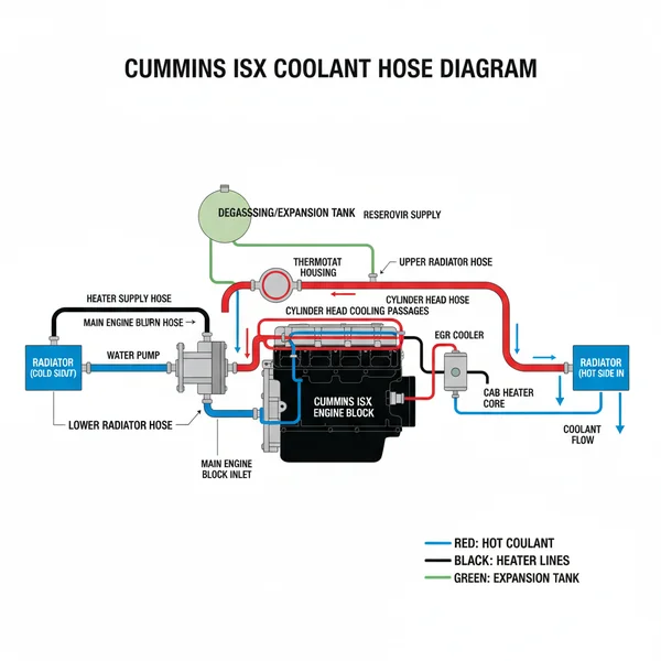 Cummins ISX Coolant Hose Diagram: Efficient Routing Guide - DiagramInfo
