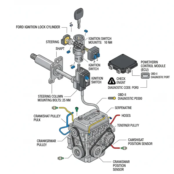 Ford Ignition Lock Cylinder Diagram: Removal and Wiring - DiagramInfo