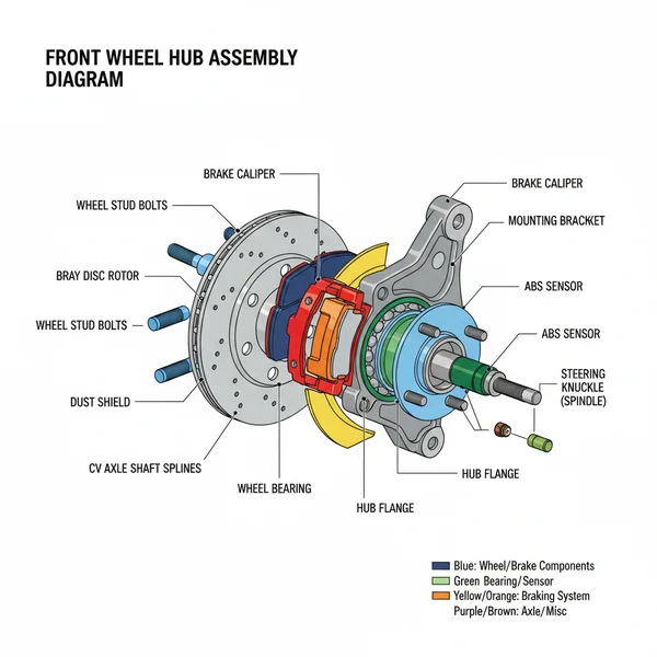 Front Wheel Hub Assembly Diagram: Identifying Key Parts - DiagramInfo