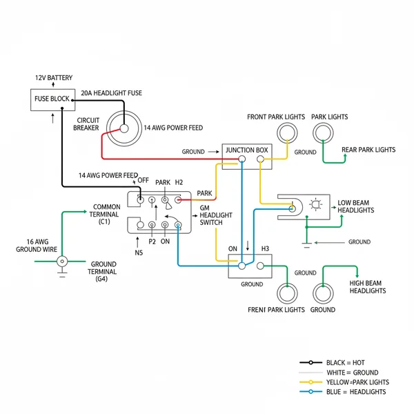 GM Headlight Switch Wiring Diagram: Troubleshooting Guide - DiagramInfo