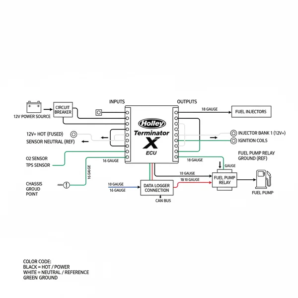 Holley Terminator X Inputs and Outputs Wiring Diagram: Mapping Guide ...