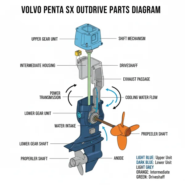 Volvo Penta SX Outdrive Parts Diagram: Component Guide - DiagramInfo